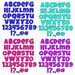Bright Doodle Alphabet & Letters PNG: Colorful Neon Alpha Set ...