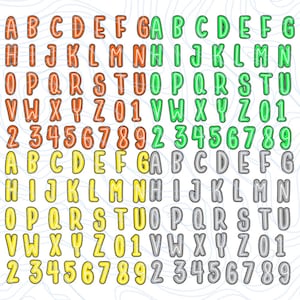 Neon Bulletin Board Doodle Letters: Kindergarten, Teacher, School, Neon ...