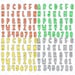 Neon Bulletin Board Doodle Letters: Kindergarten, Teacher, School, Neon ...