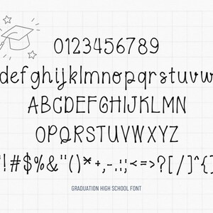 Graduation Font , Procreate Fonts , Graduation High School, Cricut Font ...