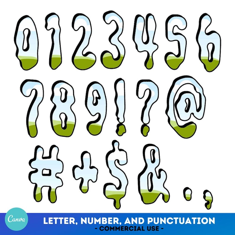 Horror Canva Doodle Letter Alphabet Frame Editable Groovy Font Template ...