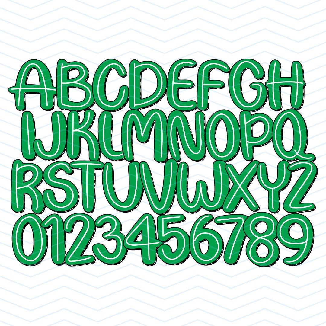 Colorful Doodle Letters, Alpha Sets Bundle, Bright Doodle Letters ...