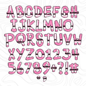 Pink Santa Alphabet Png | Pink Christmas Letters and Number Png | Merry ...