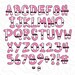 Pink Santa Alphabet Png | Pink Christmas Letters and Number Png | Merry ...