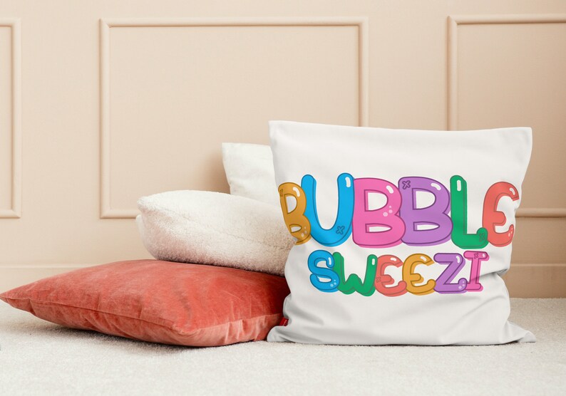 Bubble Sweezi Font Procreate, Letter Fonts Procreate Designer Fonts ...