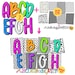 Retro Letters Png, Groovy Alphabet Png, Retro Letters PNG, Boho Color ...