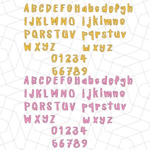 Preppy Retro Back to School Teacher Alphabet | Doodle Alpha Font ...