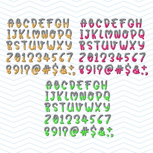 Bright Neon Scribble Doodle Alphabet PNG - Half Checkered Handwritten ...