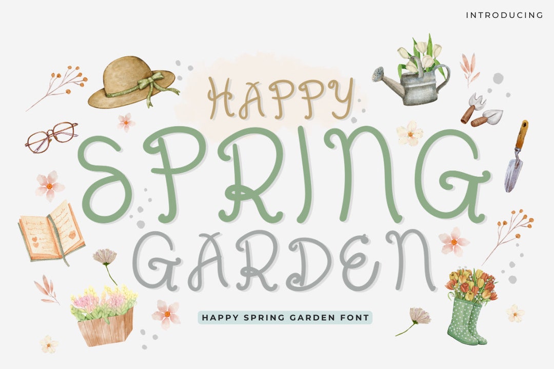 Spring Font, Summer Font, Cricut Font, Smooth Fonts, Beautiful Font ...