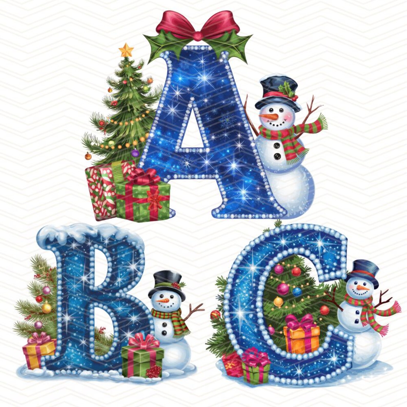 Snowman Alphabet Watercolor | Snowman Alphabet Letters | Christmas ...