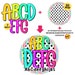 Back to School Alphabet and Number PNG : White Line Scribble, Neon ...