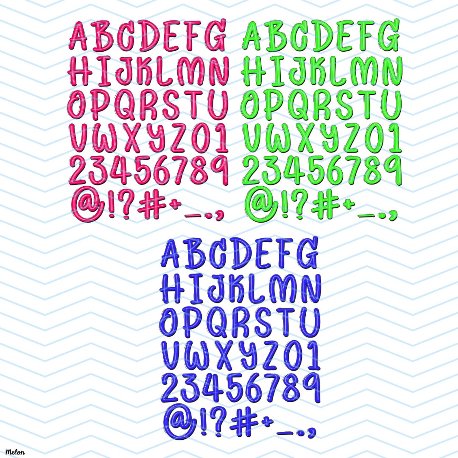 Neon Scribble Alphabet Png , Alpha Sets Bundle, Doodle Dot Font, Trendy ...