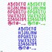 Neon Scribble Alphabet Png , Alpha Sets Bundle, Doodle Dot Font, Trendy ...