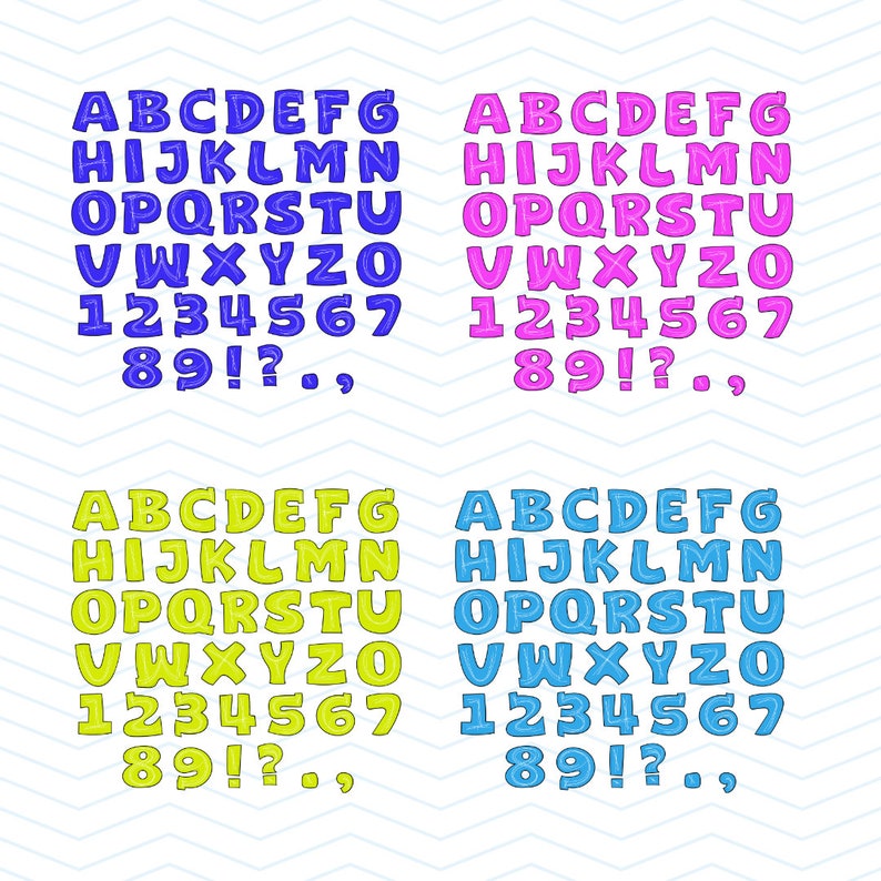 Colorful Bold Scribble Alphabet Png, Doodle Alphabet Bundle Png, Bright ...