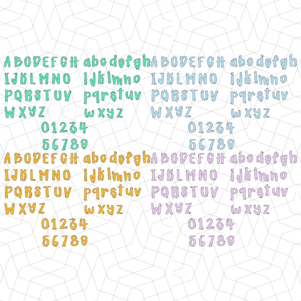 Preppy Back to School Png Bundle Alphabet | Doodle Alpha Font | First ...