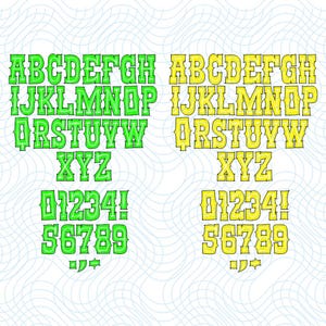 Neon Scribble Western Alphabet Png | Wild West Font | Western Clipart ...