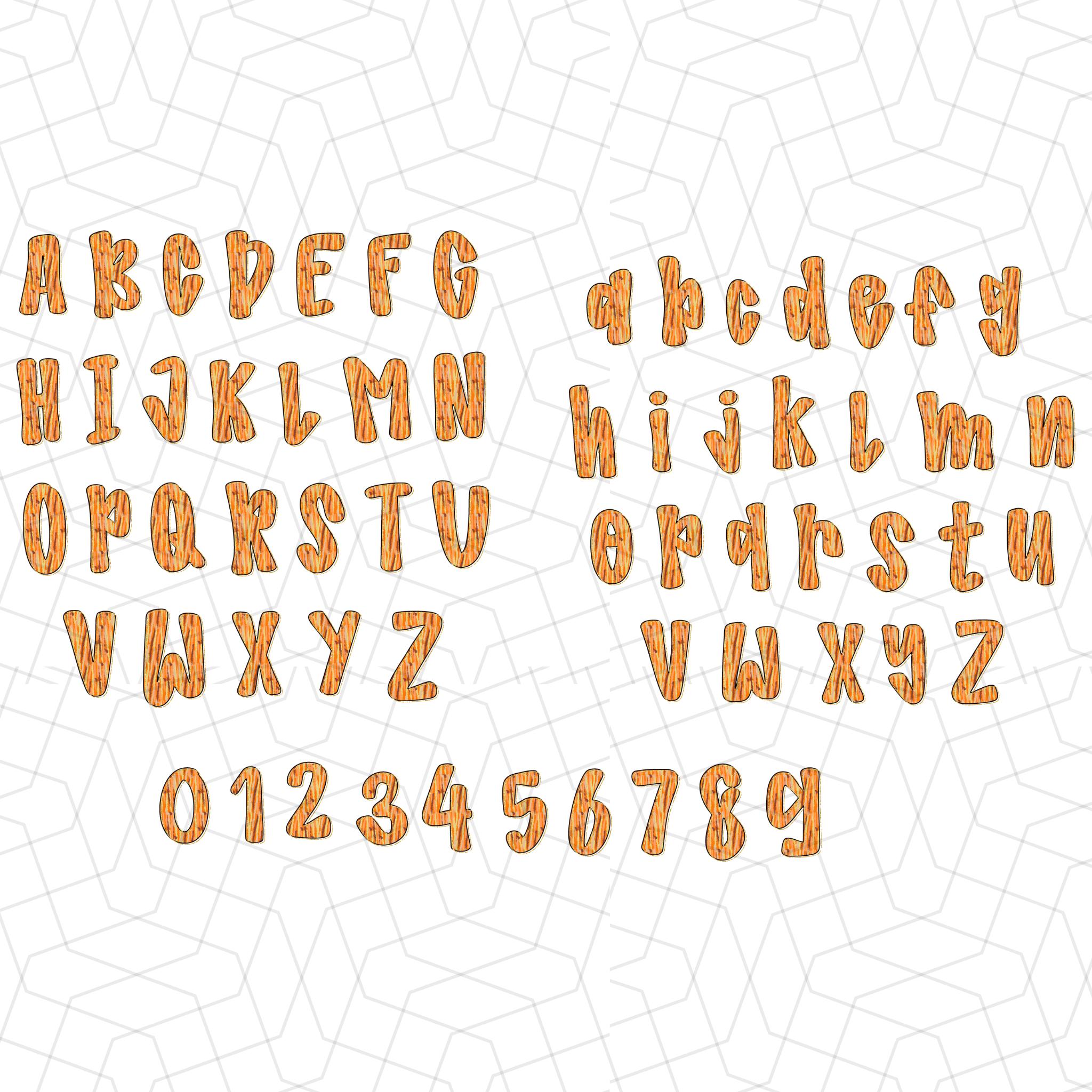 Preppy Thanksgiving Alphabet Png | Fall Letter Png Bundle | Autumn ...