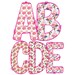 Pink Flower Chinoiserie Alphabet Png Bundle, Floral Chinoiserie Png ...