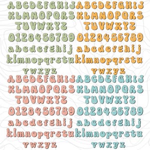 Groovy Alphabet Png Bundle | Spring Retro Png | Spring Retro Mama ...