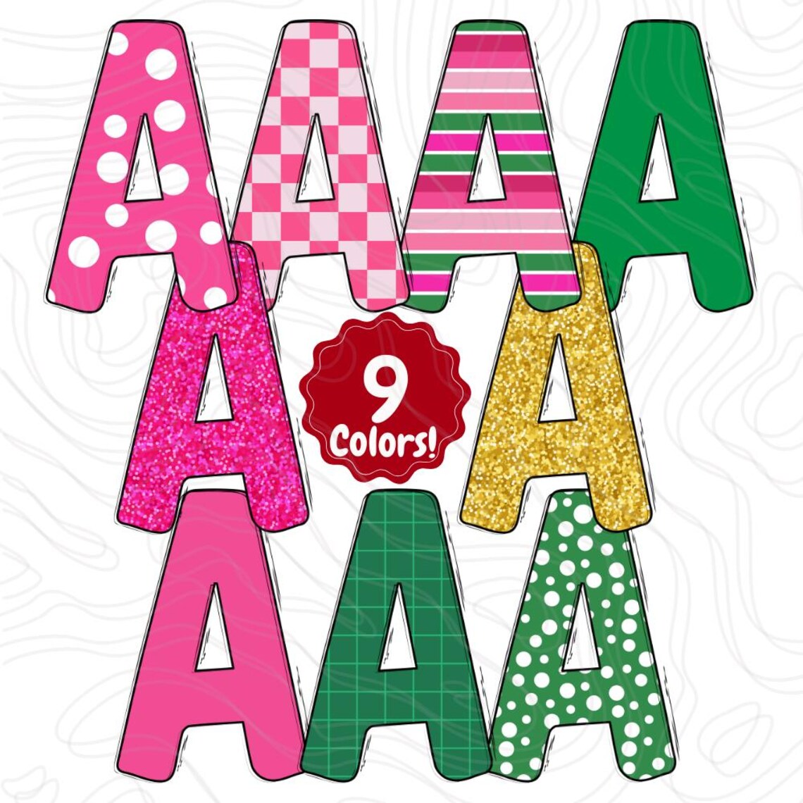 Pink Christmas Alphabet, Christmas Letters and Number Png, Christmas ...