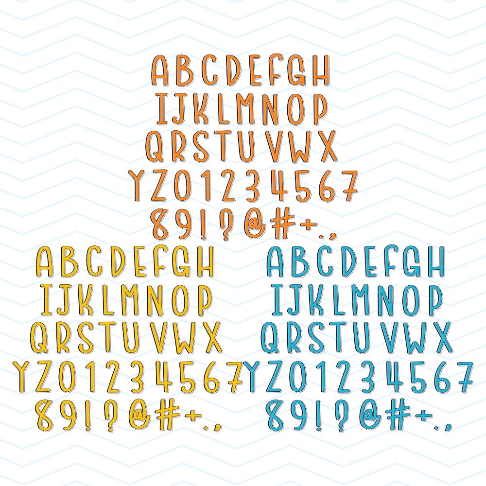 Adorable Back to School Doodle Alphabet With Colorful Background ...