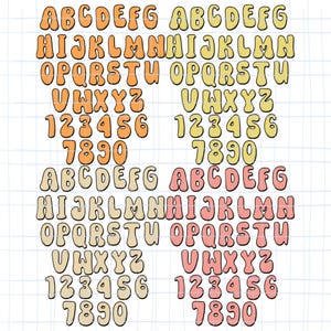 Bright Pastel Halloween Doodle Alphabet With Background : Bright ...