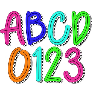 Scribble Alphabet With Checkered Background Png, Checkered Background ...