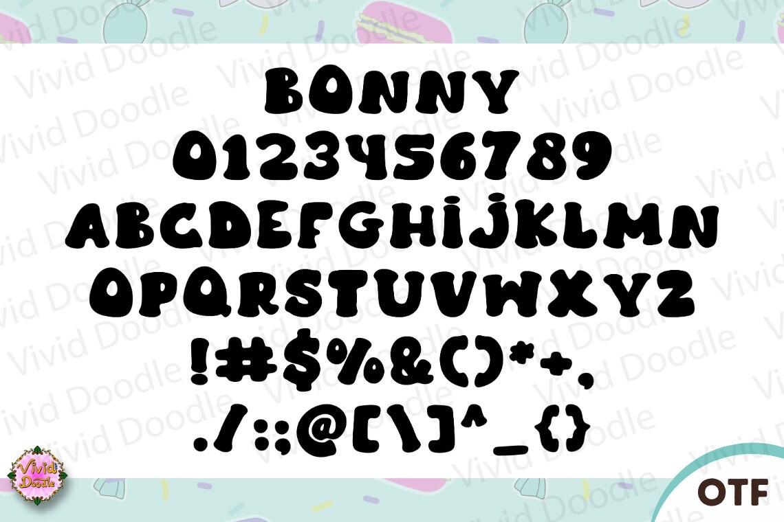 Bonny Bubble Font Procreate, Cute Fonts for Cricut, Font Bundle for ...