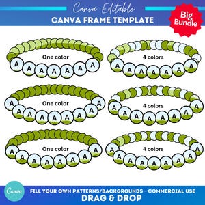 Friendship Bracelet Canva Template | Retro Templates Bundle | Drag and ...