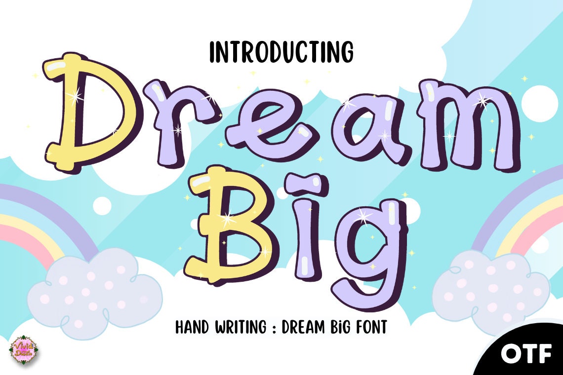 Dream Big Font Procreate, Letter Fonts Procreate Designer Fonts, Wedding Cricut Fonts, Scripted ...