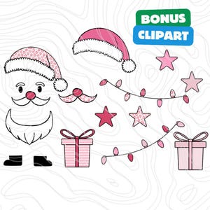 Pink Santa Alphabet Png | Pink Christmas Letters and Number Png | Merry ...