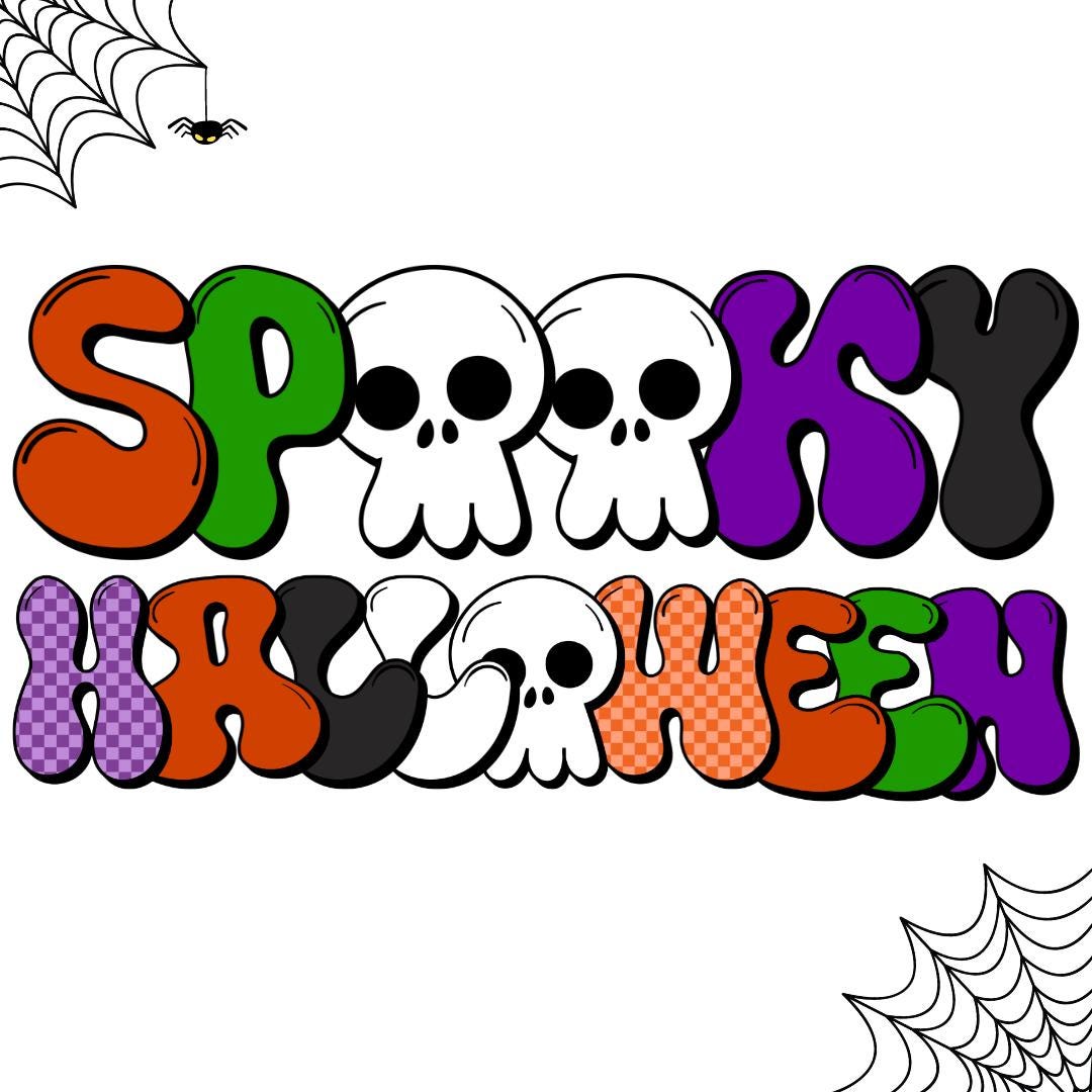 Halloween Groovy Retro Doodle Font: Orange Letters, Trick or Treat ...