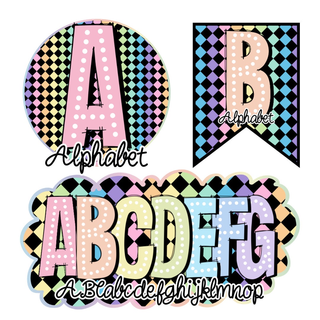 Bright Dalmatian Dot Pastel Classroom Bundle With Checkered Heart ...