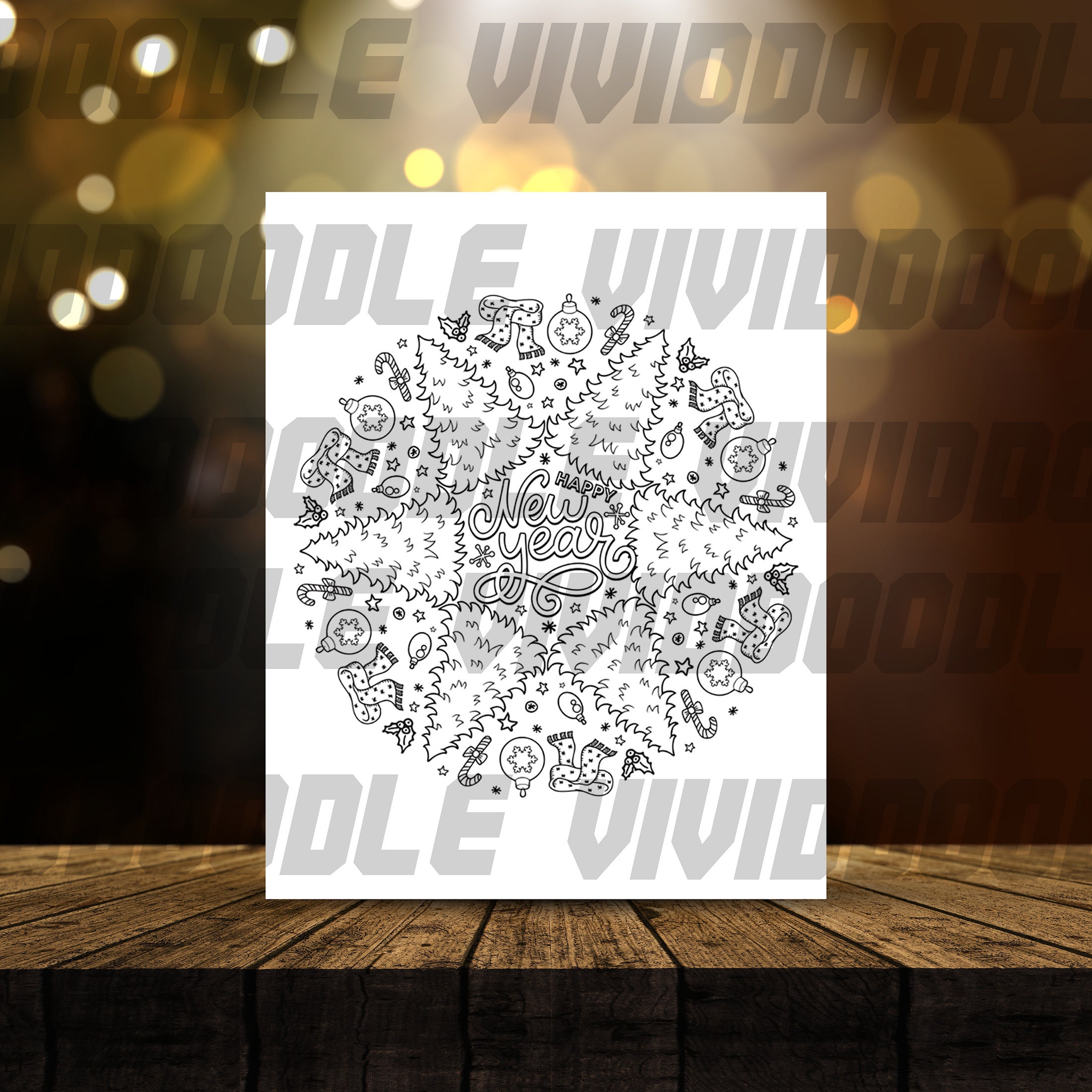 Christmas Colouring Mandala Coloring Printable Instant - Etsy