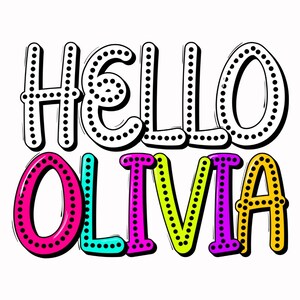 Bright Colorful Back to School Letters Bundle Png, Black Dot Alphabet ...