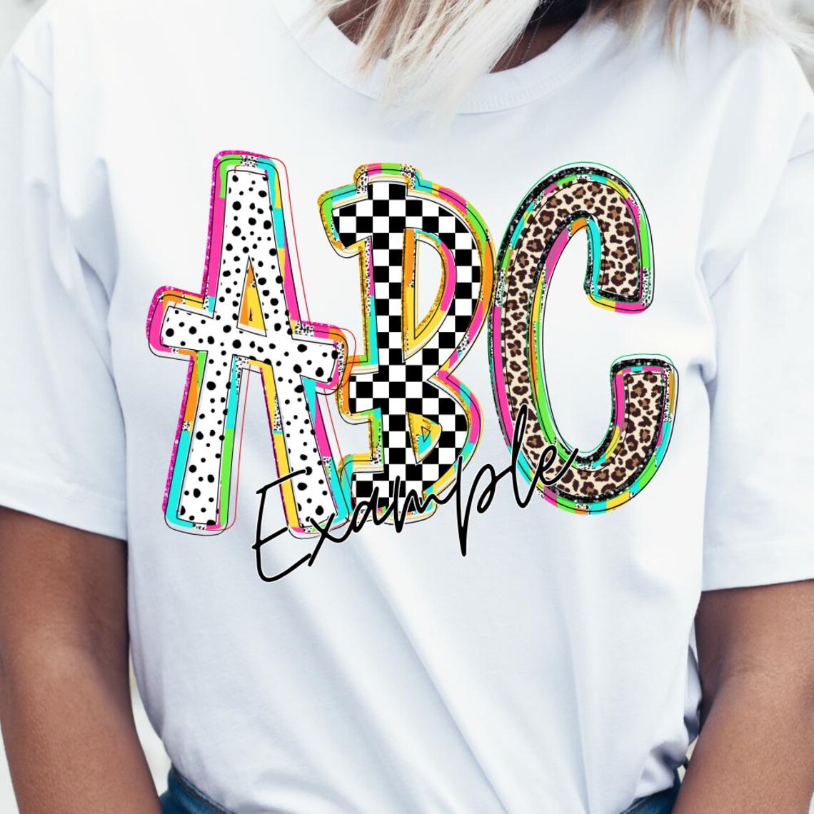 Canva Frame Font Alphabet | Sublimation | Custom Fill Pattern | Fill in ...