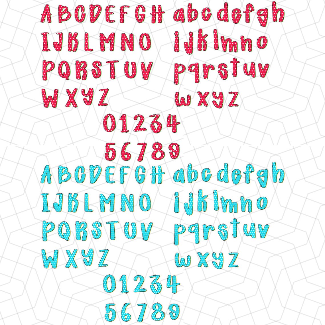 Preppy Vintage Back to School Teacher Alphabet | Doodle Alpha Font ...