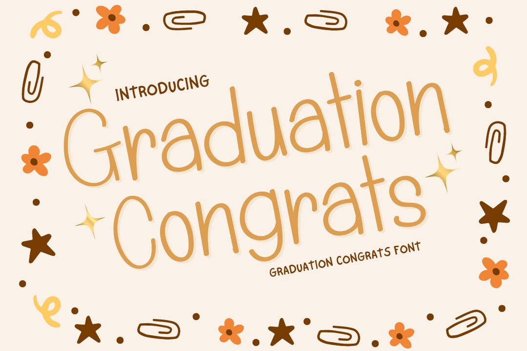 Graduation Font , Procreate Fonts , Graduation Congrats, Cricut Font ...