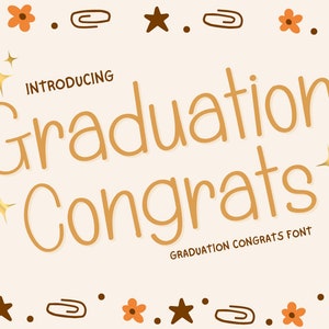 Graduation Font , Procreate Fonts , Graduation Congrats, Cricut Font ...