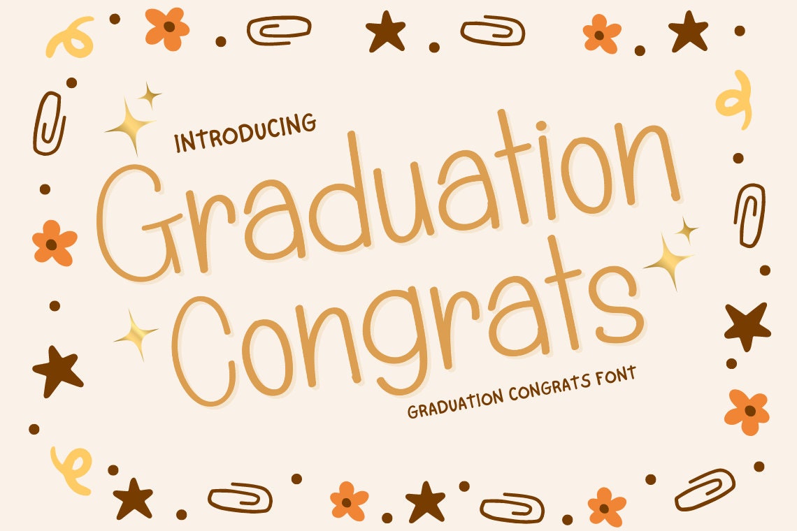 Graduation Font , Procreate Fonts , Graduation Congrats, Cricut Font ...
