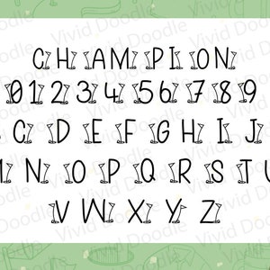 Champion Golf Font Procreate, Letter Fonts Procreate Designer Fonts ...