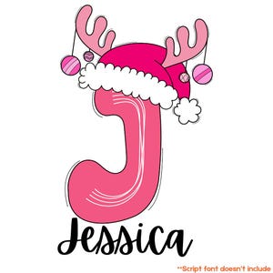 Pink Christmas Initial Alphabet Png | Christmas Letters and Number Png ...