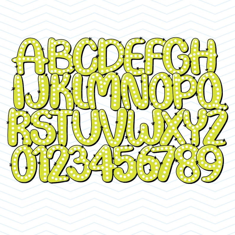 Bubble Alphabet Png, Alpha Sets Bundle, Polka Dot Alphabet Png, Marquee ...