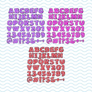 Bright Bubble Polka Dot Colorful Letters Png, Dalmatian Alphabet Bundle ...
