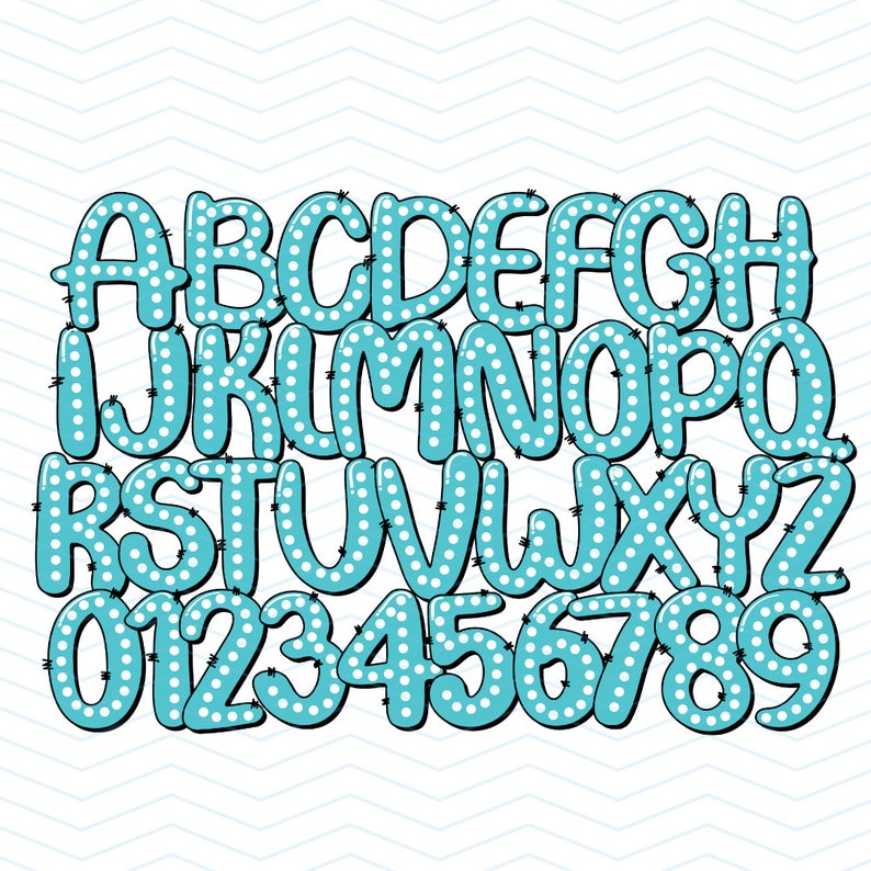 Bubble Alphabet Png, Alpha Sets Bundle, Polka Dot Alphabet Png, Marquee ...
