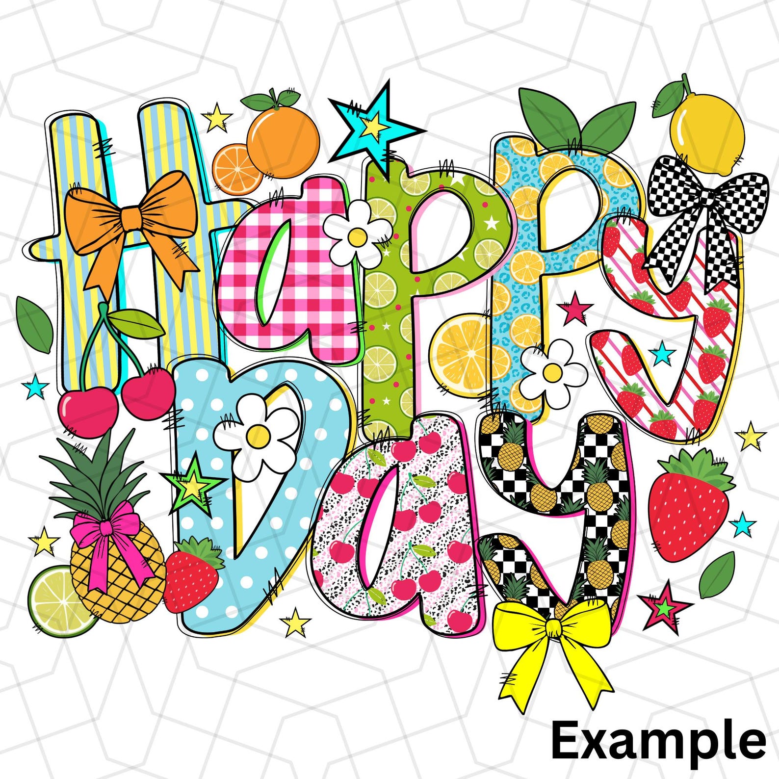 Preppy Summer Fruits Alphabet PNG | Summer Vibes Letter | Lemons ...