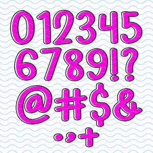 Cute Neon Bulletin Board Doodle Letters Back to School: Kindergarten ...