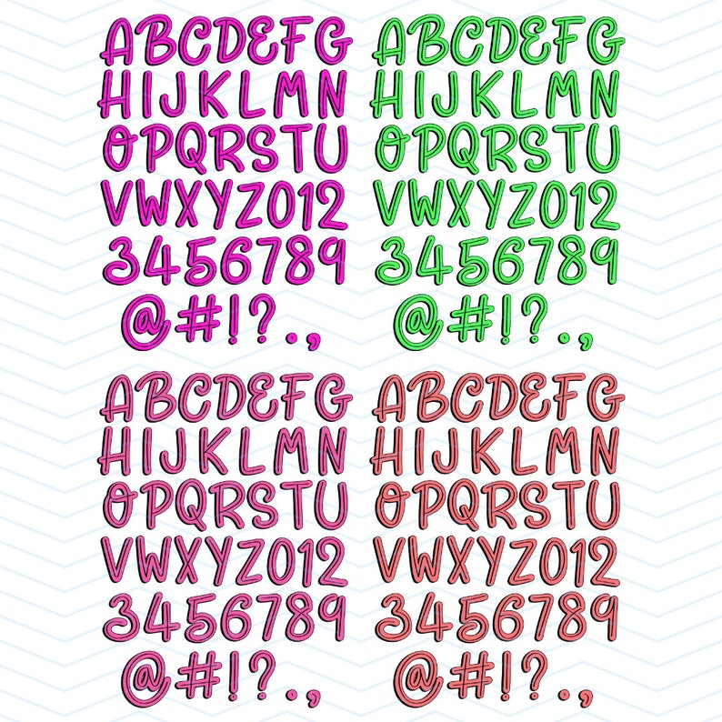 Bright Neon School Alphabet School Png, Scribble Letters Png, Colorful ...