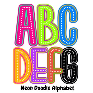 Bright Neon Classroom Bundle Png, Teacher Bundle, Classroom Alphabet ...