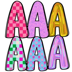 Preppy Alphabet Png | Preppy Letters Png | Mother Day Alphabet Clipart ...